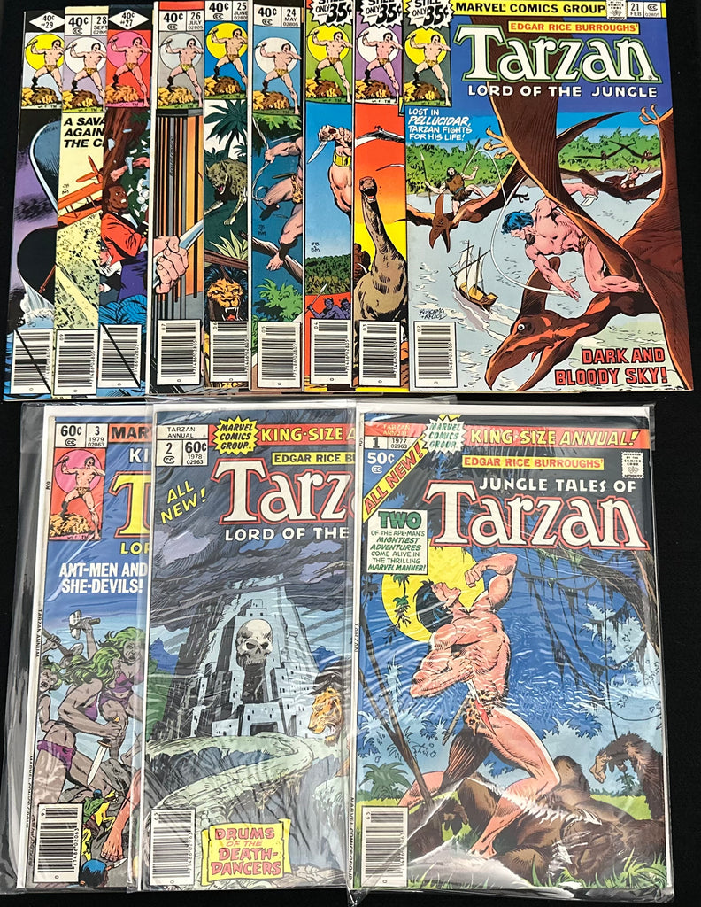 Tarzan (Marvel, 1977) Full Run #1-29, Annual #1-3 VF- (7.5) — Bedo's ...