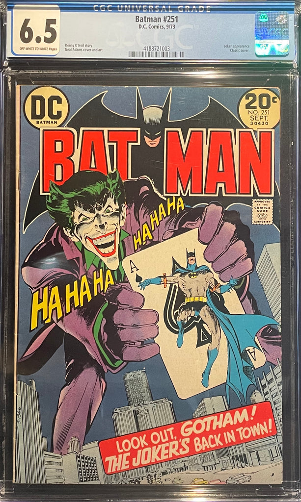 Batman #251 (DC, 1973) CGC 6.5 Classic Neal Adams Joker Cover — Bedo's ...