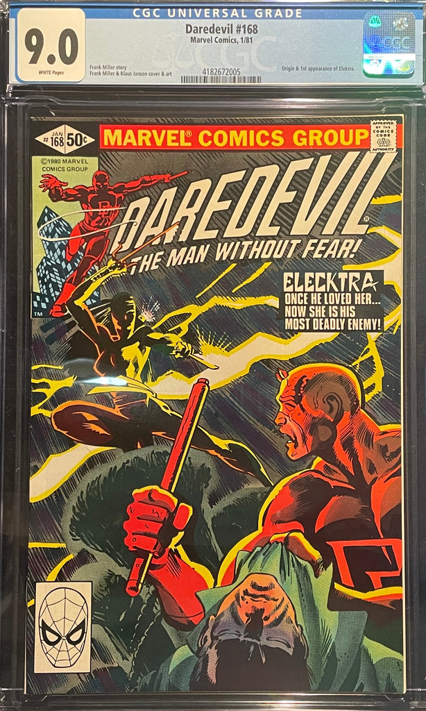Daredevil #168 (Marvel, 1981) CGC 9.0 White Pages 1st Appearance of ...