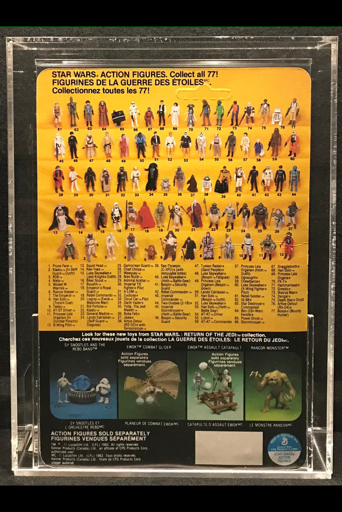 Kenner Canada Star Wars ROTJ Emperor Unpunched 77 Back-A AFA 85 — Bedo ...